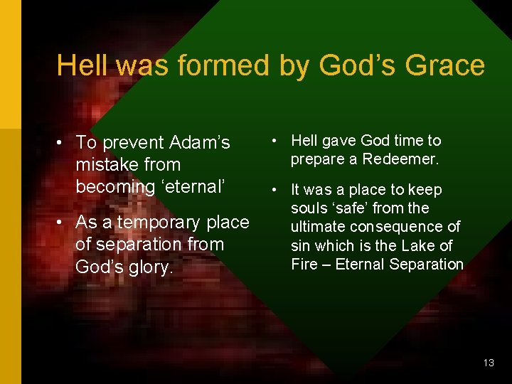 DID A LOVING GOD CREATE HELL BY THE