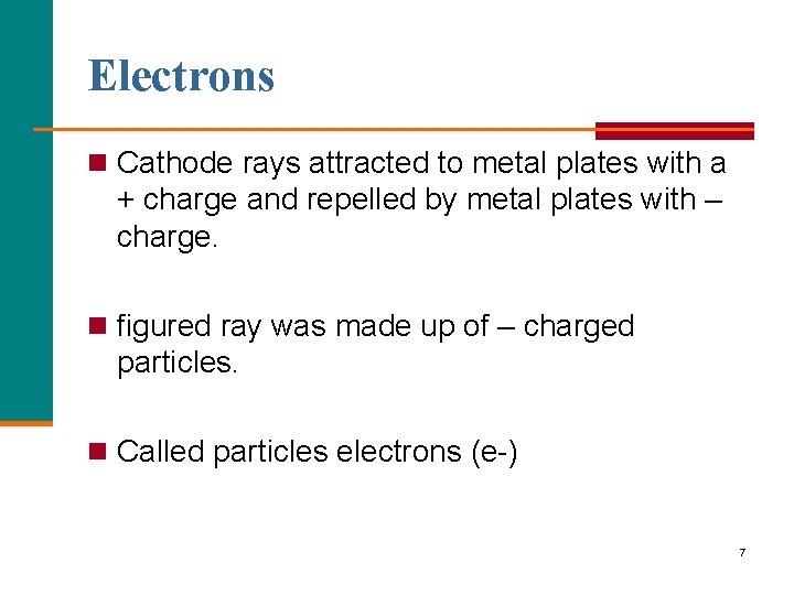 Chapter 5 Atoms and Periodic Table The Atom