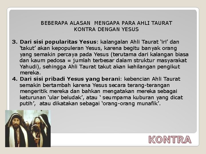 BAB II KONSEKUENSI PEWARTAAN YESUS II A BERBAGAI