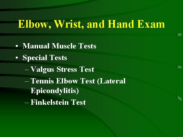 Brace Yourself Physical Exam Functional Testing and Bracing