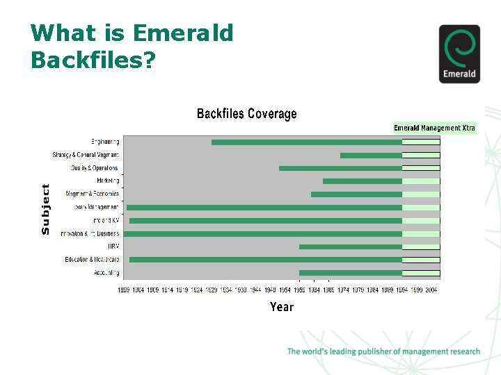 Digitizing Emeralds Backlist Anna Torrance Backfiles Project Manager