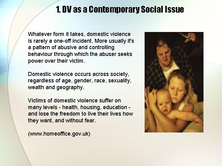 Domestic Violence A Contemporary Social Issue Overview 1