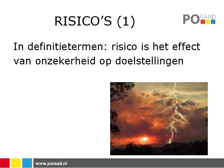 RISICOS IN BEELD WORKSHOP RISICOMANAGEMENTINSTRUMENT RISICOS IN BEELD