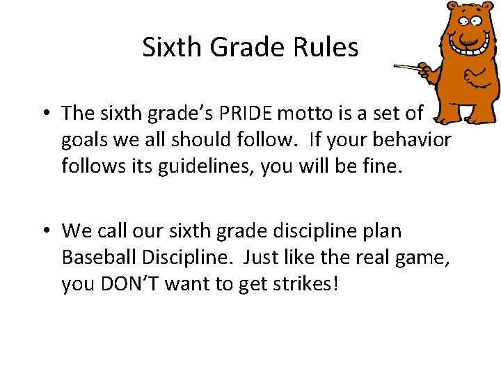 Welcome to Ontario Middle School Sixth Grade BacktoSchool