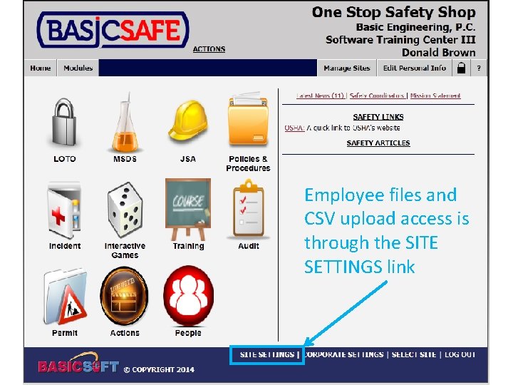 Basic Safe Enhancements Update to employee CSV file