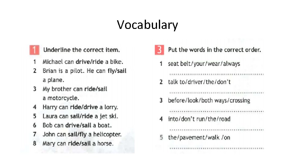 Module 3 Vocabulary Test 3 Variant 1 Task