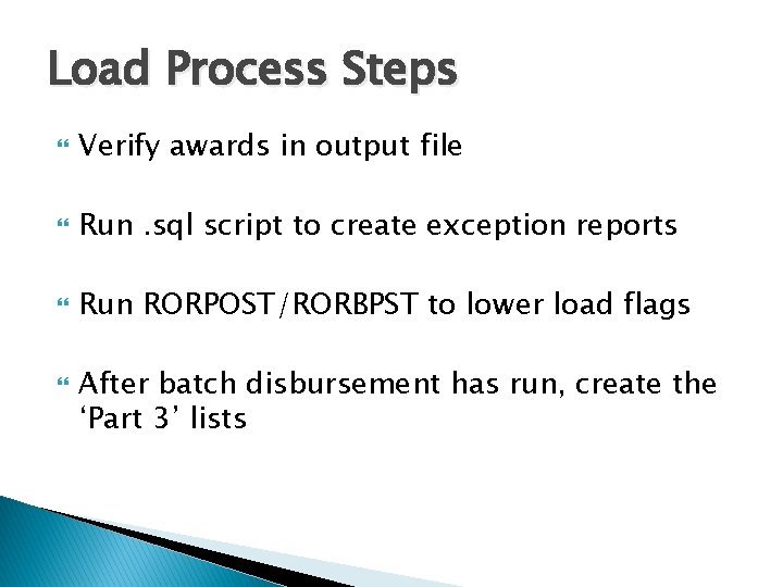 Processing State Aid using Microsoft Access and Banner