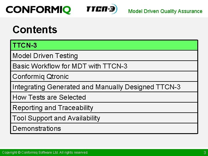 www conformiq com Model Based Generation of Test