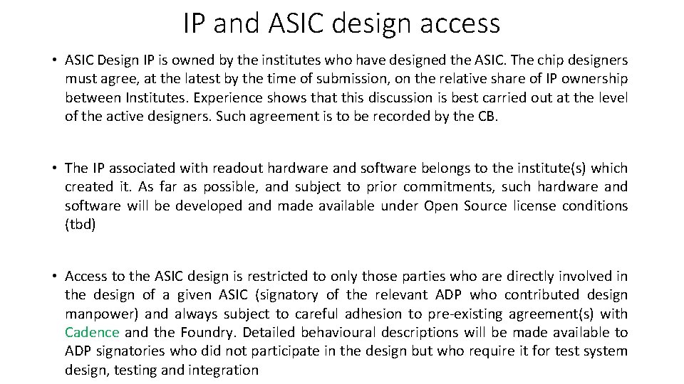 Proposal for a Framework governing collaborative design work