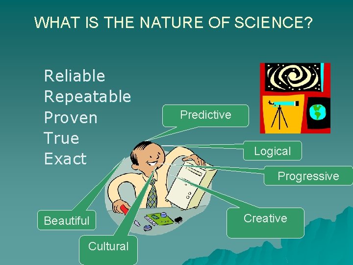 WHAT IS THE NATURE OF SCIENCE Reliable Repeatable