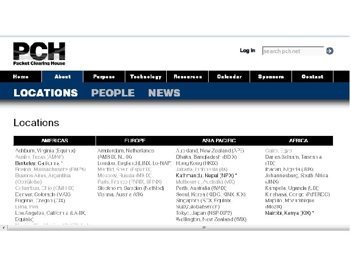 Packet Clearing House PCH What is PCH n