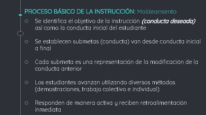 CONDUCTISMO APLICACIONES A LA INSTRUCCIN PROBLEMAS Retroalimentaci n