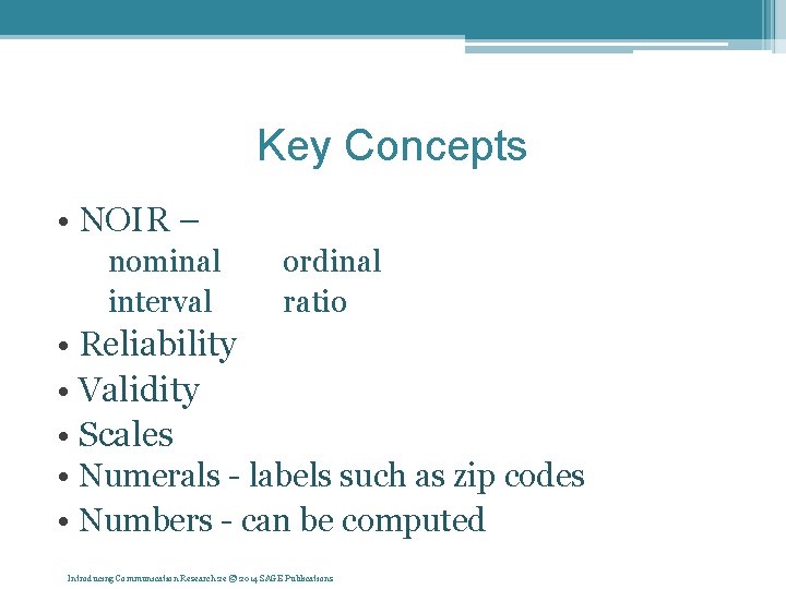 Chapter Five Measurement Research Using Numbers Introducing Communication