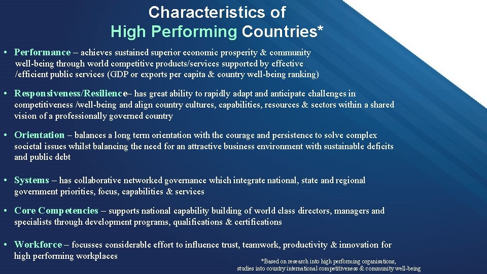 High Performing Organisations Global Research Dr David White