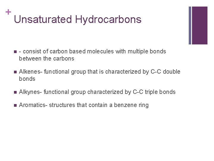 Alkenes Alkynes and Aromatic Structures Unsaturated Hydrocarbons n