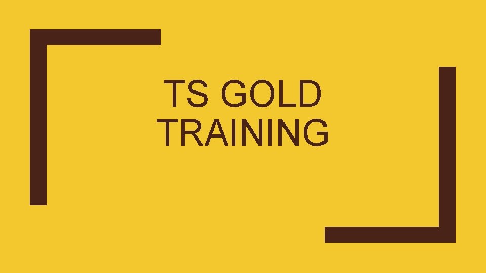 TS GOLD TRAINING Good Things Share a high