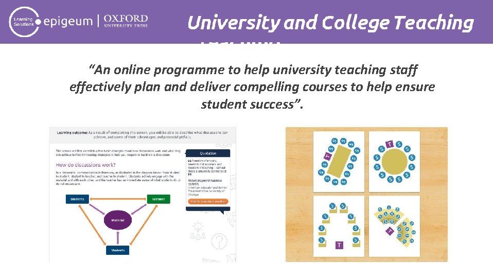 University and College Teaching An online programme to