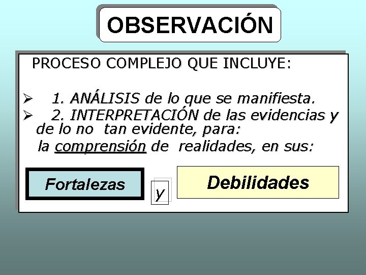 INSTITUCIN EDUCATIVA REALIDAD de OBSERVACIN Caractersticas Grales de