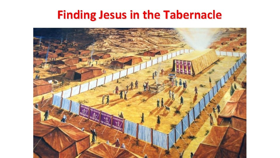 Finding Jesus in the Tabernacle Why build a