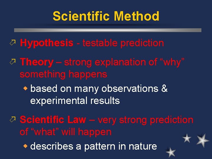 Ch 1 The Nature of Science Defining Science