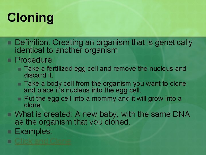 Biotechnology How scientists can change an organisms DNA
