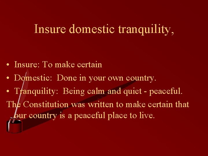 The Preamble to the Constitution A text talk