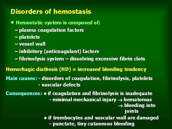 Pathophysiology of red and white blood cells disturbances
