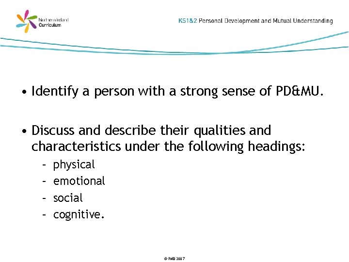Personal Development and Mutual Understanding Unit 2 Statements