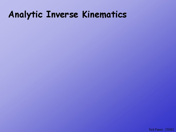 Inverse Kinematics Set goal configuration of end effector