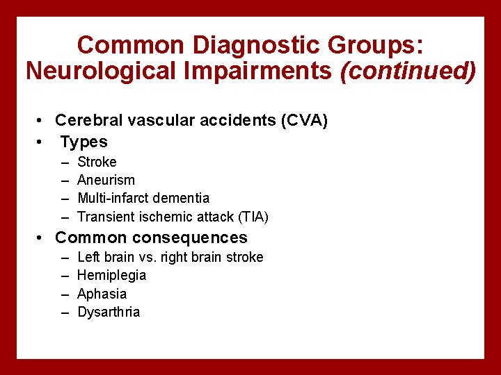 chapter 8 Orthopedic and Neurological Impairment From Rehabilitation