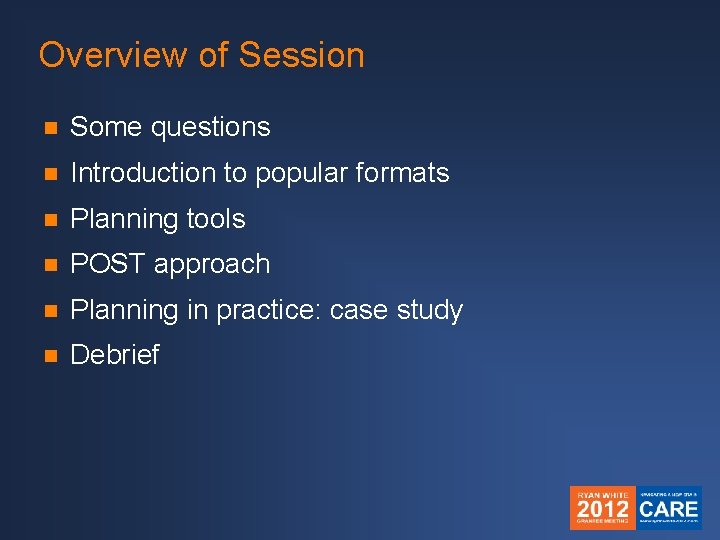 Web and Social Media Institute All sessions are