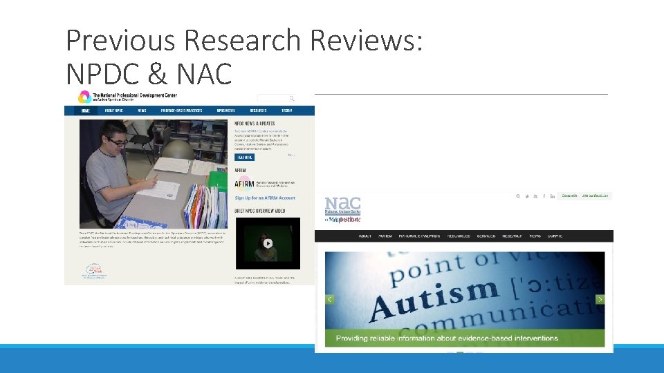 Learn with AFIRM Autism Focused Intervention Resources and