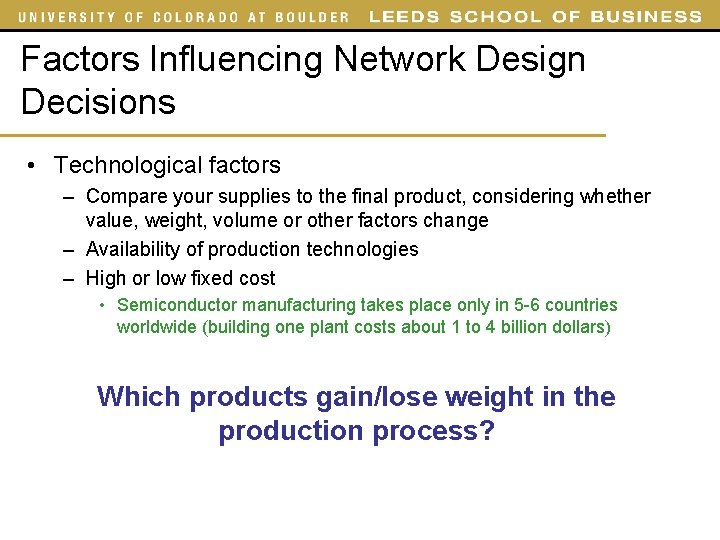 Supply Chain Management Lecture 8 Outline Today Chapter