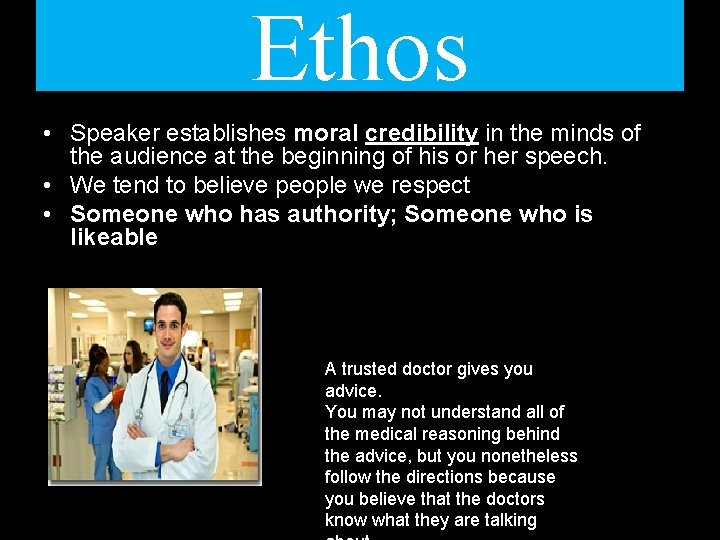Ethos Pathos and Logos 1 Ethos charactercredibility 2