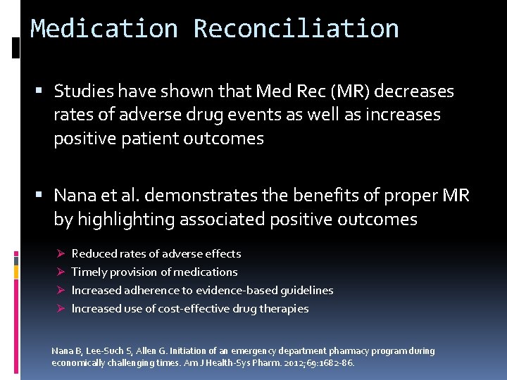 TRIALS AND TRIBULATIONS OF THE MED HISTORY VERIFICATION