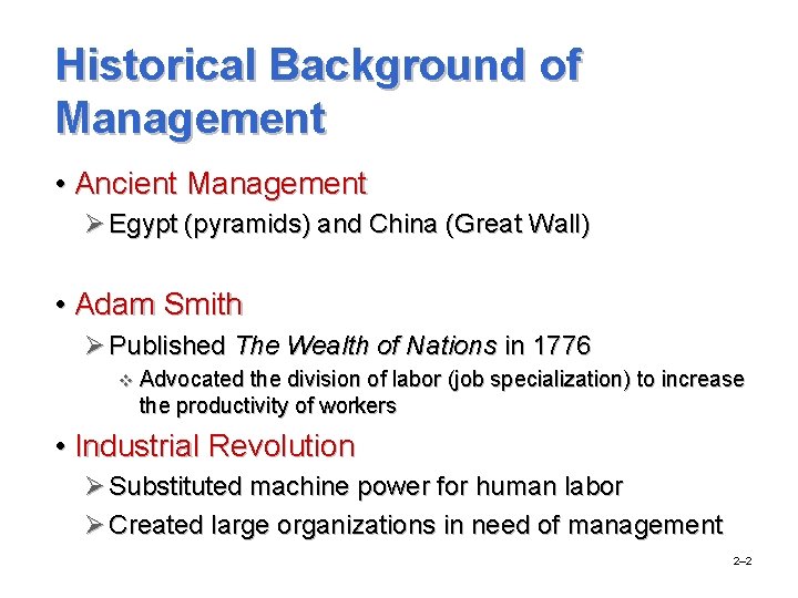 Management Stephen P Robbins Chapter 2 Mary Coulter