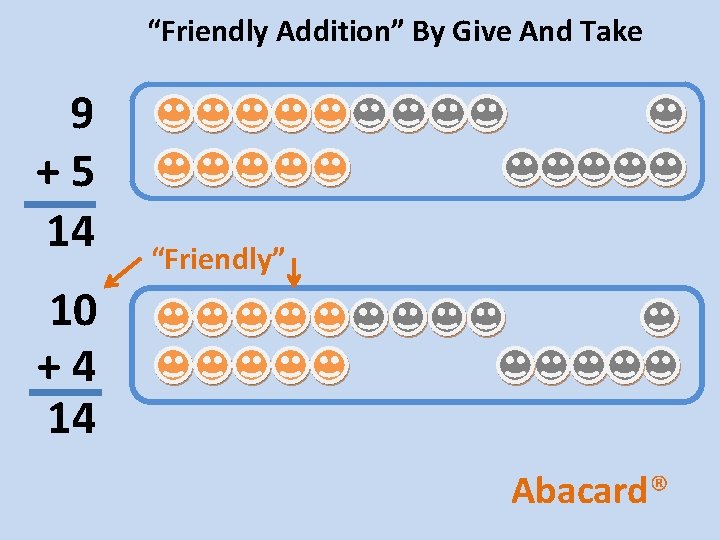 Friendly Addition By Give And Take Using Your