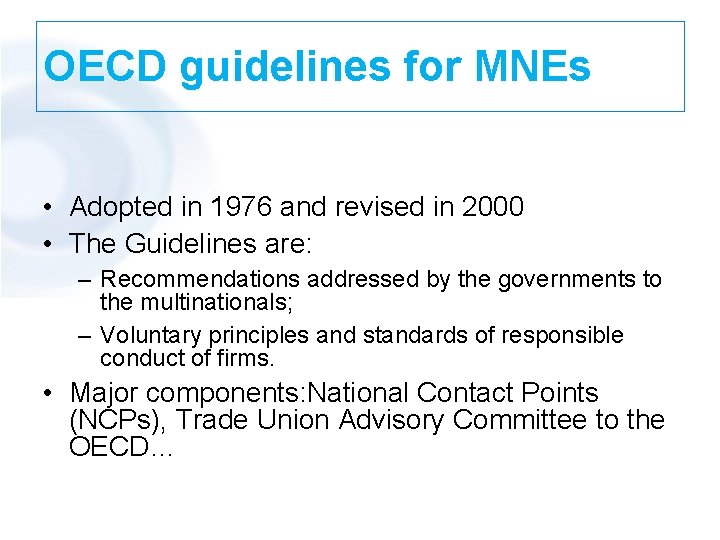 Training workshop Global Supply Chains and Trade Union