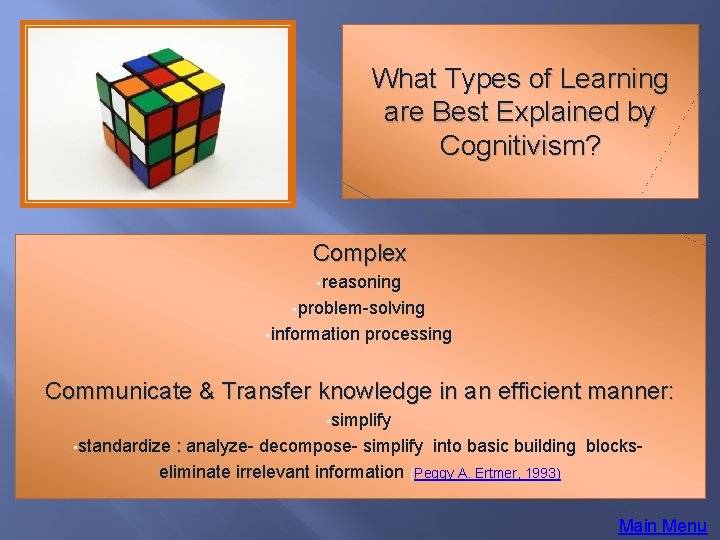 Learning Theory Matrix Leanne Suttles 12172011 LEARNING THEORY