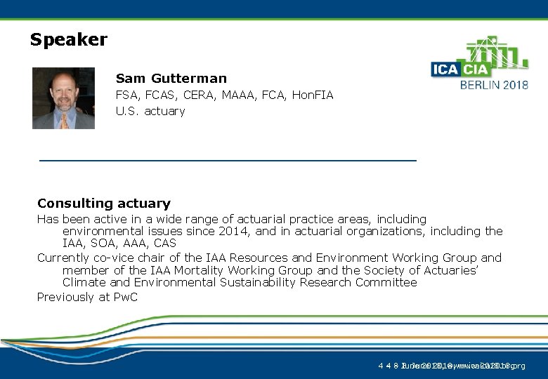 Climate Change and Mortality Sam Gutterman 4 8