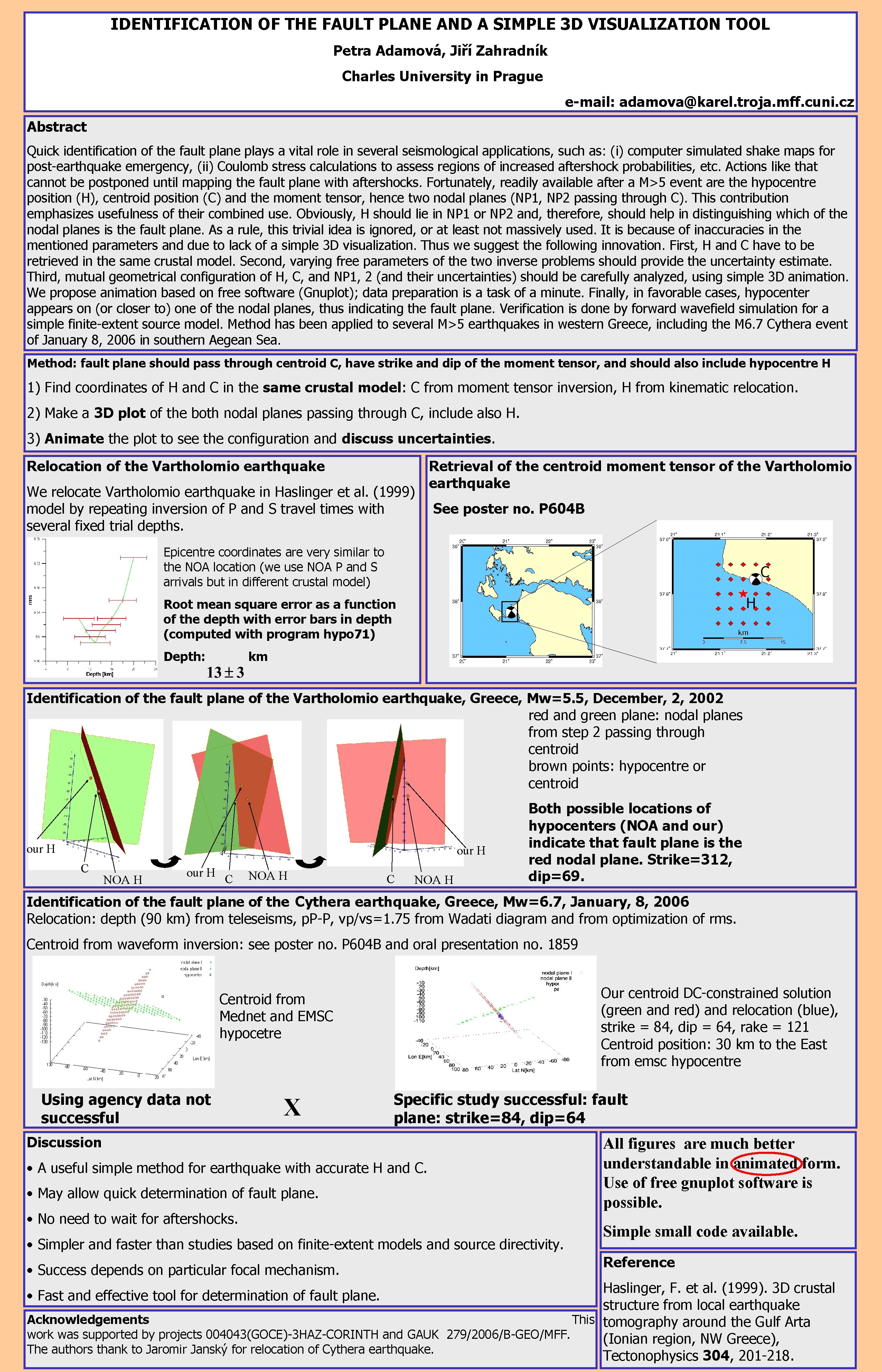 IDENTIFICATION OF THE FAULT PLANE AND A SIMPLE