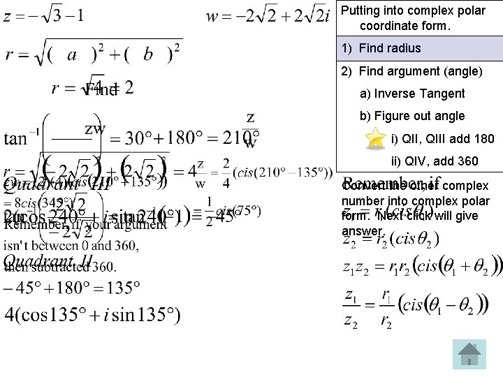Bearing SSA Triangles Complex Polar Coordinates Binomial Theorem