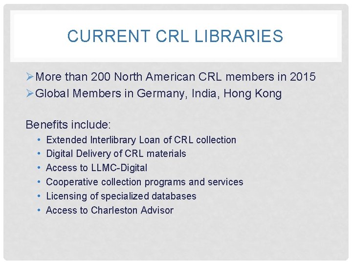 BUILDING ON A HISTORY OF COLLABORATION THE EVOLUTION