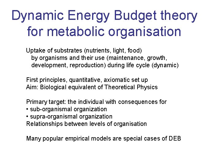 Scaling relationships based on partition coefficients body size