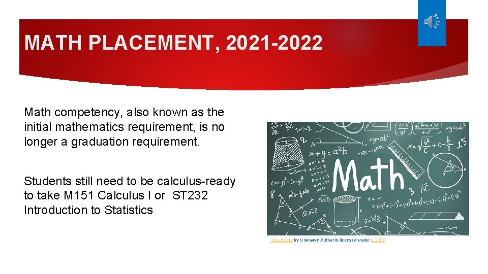 MATH PLACEMENT 2021 2022 Math competency also known