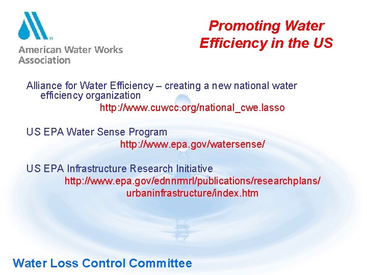 Water Accountability and Loss Control Improvements in North