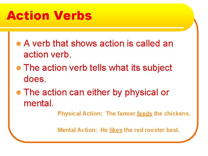 What is a verb Click here to find