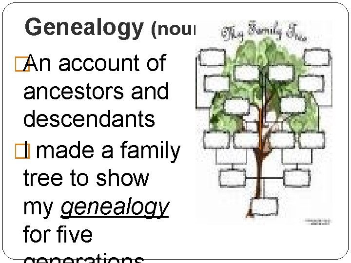 Vocabulary Red Hot Root Words Root Words gen