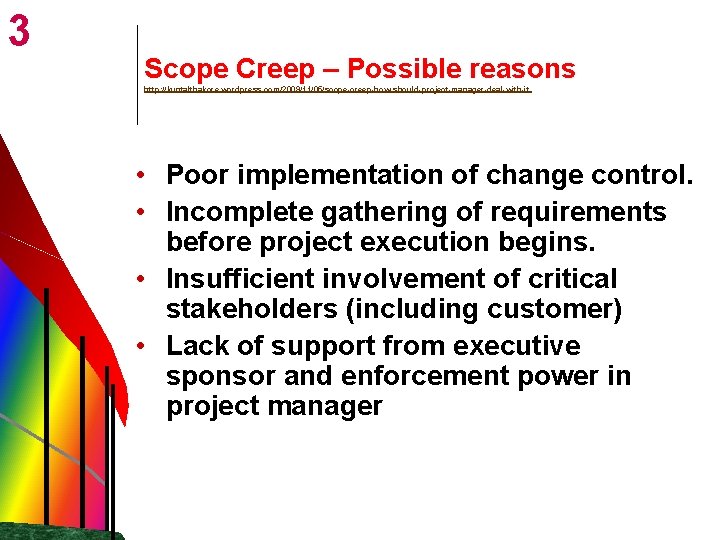 1 Project Management PMBOK tle Ti Scope Creep