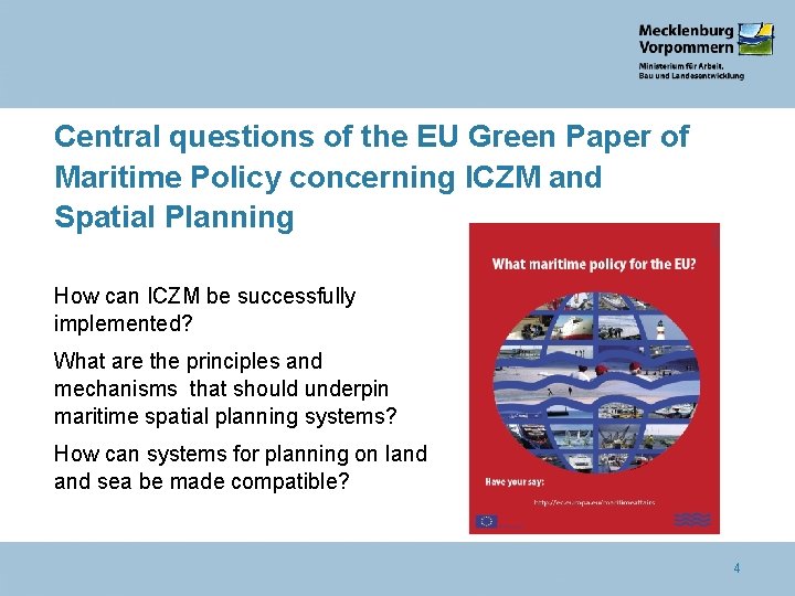 Kickoff Meeting 13 14 July 2006 ICZM Strategy